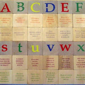 Songblox 36 Wooden Alphabet Blocks 31 Classic Childrens Songs - Etsy