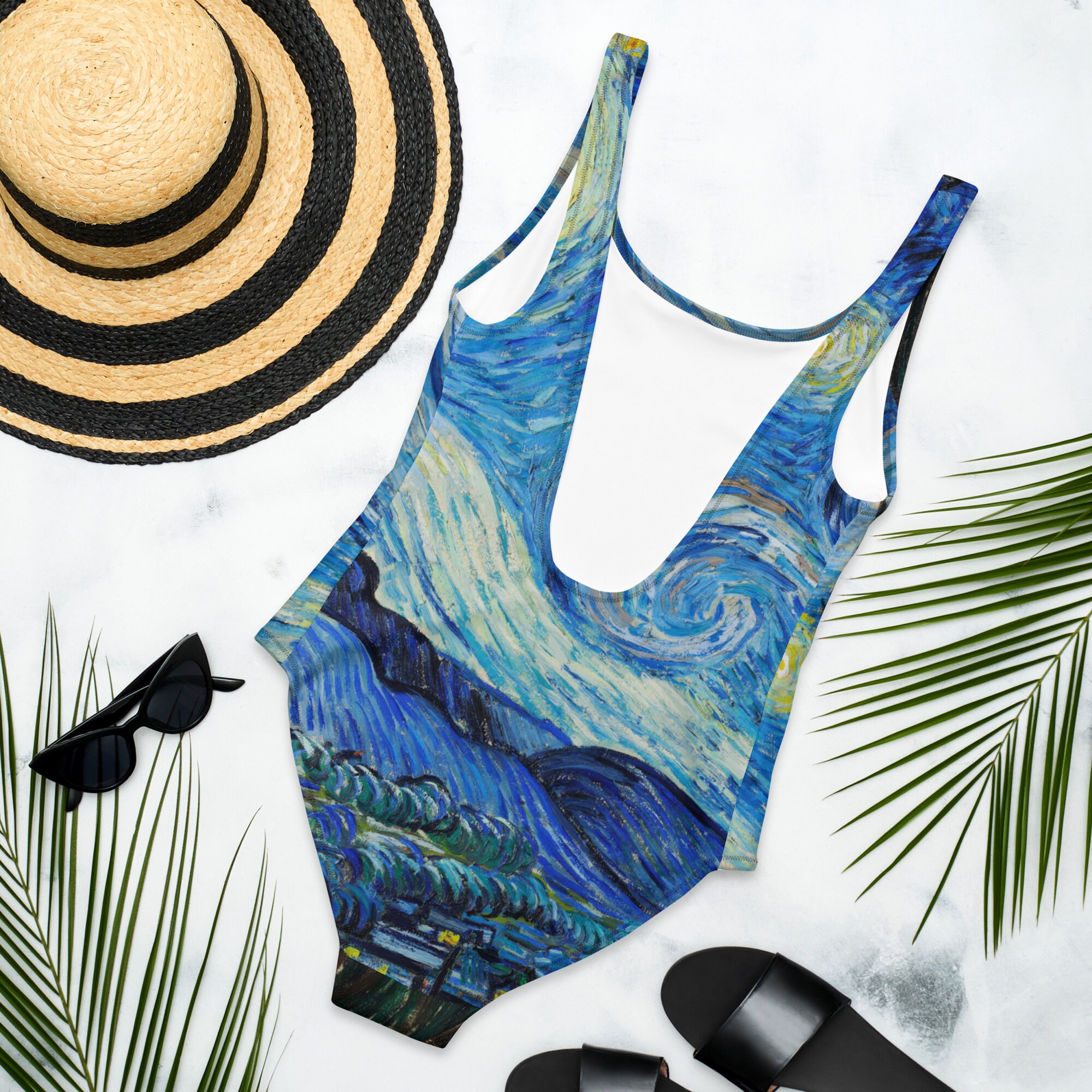 Van Gogh Starry Night One-piece Swimsuit - Etsy