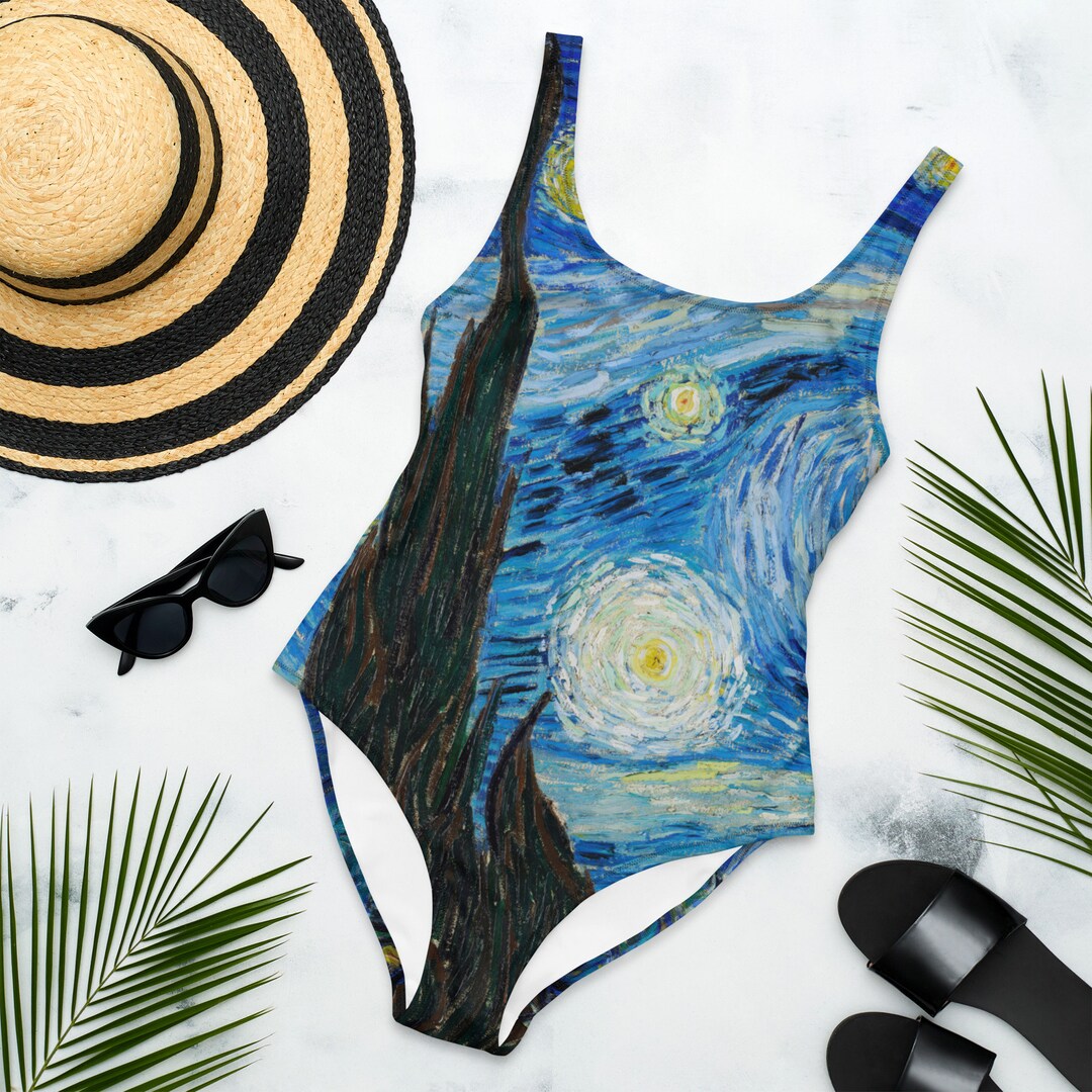 Van Gogh Starry Night One-piece Swimsuit - Etsy