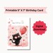 PRINTABLE Birthday Card Birthday Kitty Card Instant Download Card ...