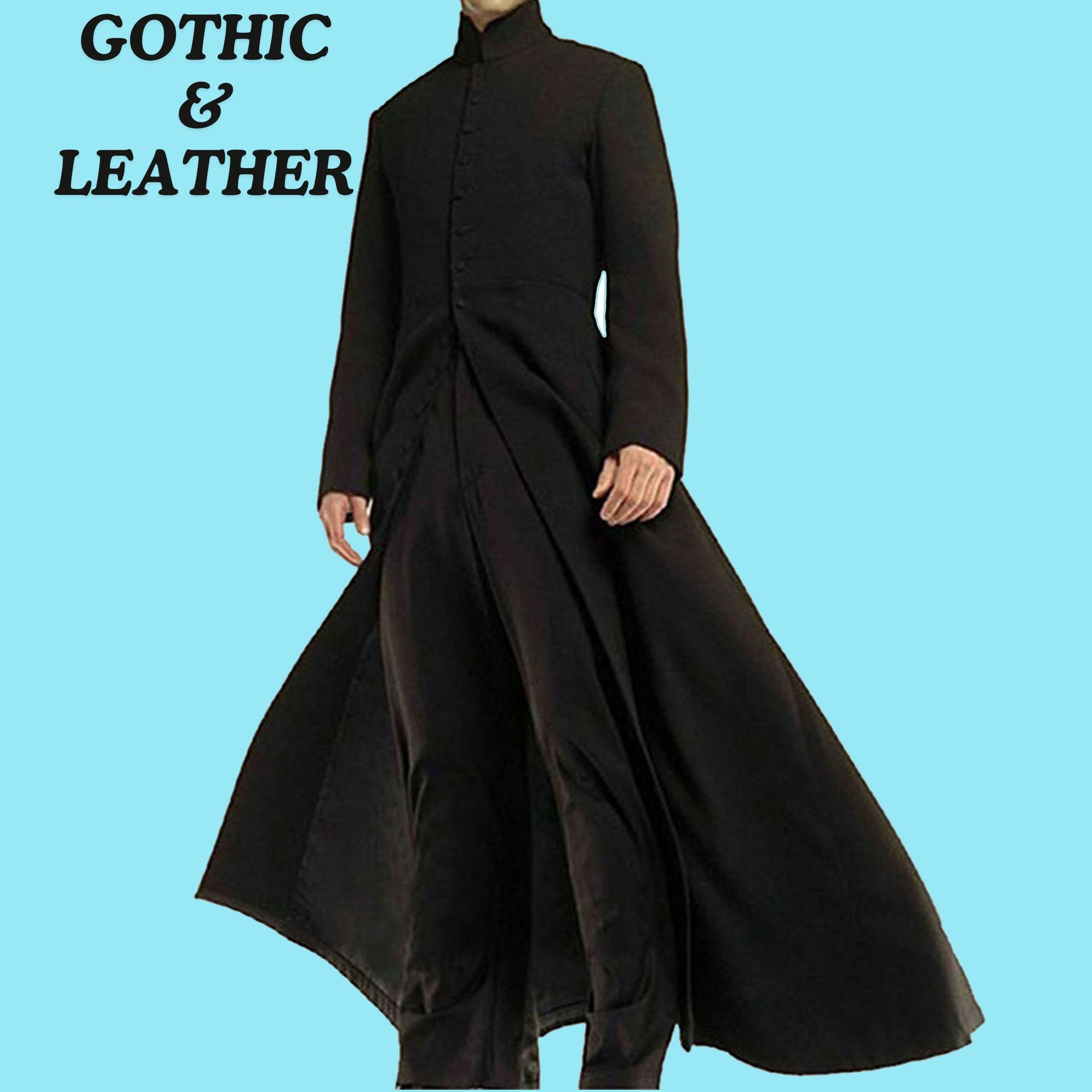 Neo Matrix Heavy Duty Cotton Keanu Reeves Black Gothic Steampunk Trench ... Neo Matrix Heavy Duty Cotton Keanu Reeves Black Gothic Steampunk Trench ...