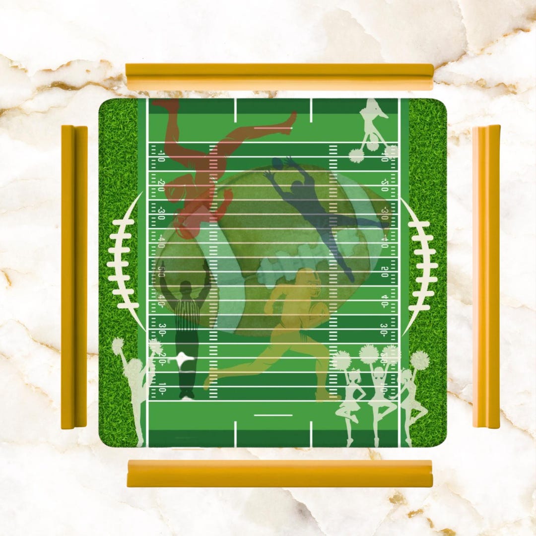 Football Season Mahjong Game Mat: Non-slip Polyester, Vibrant Design - Etsy