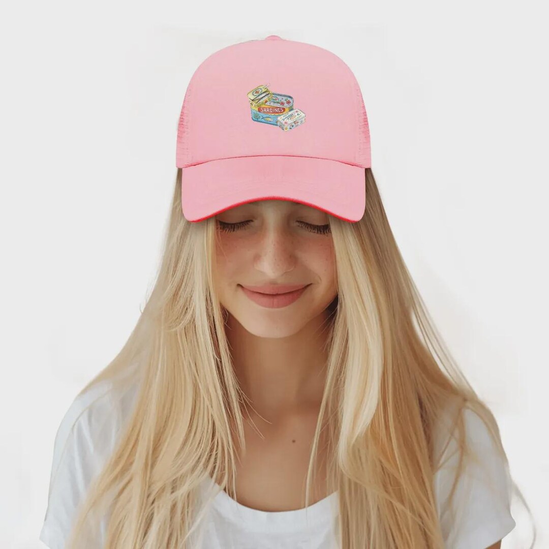 Tinned Fish Hat, Sardines Summer Beach, Fisherman Mesh Hat - Etsy