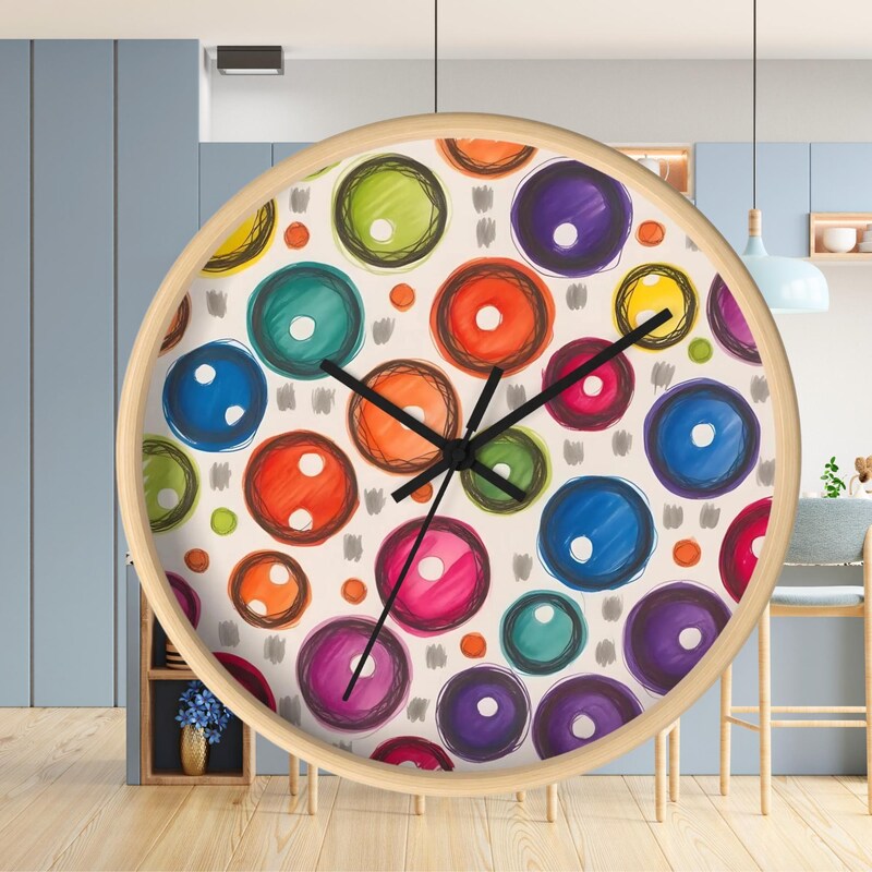 Polka Dot Clock - Etsy