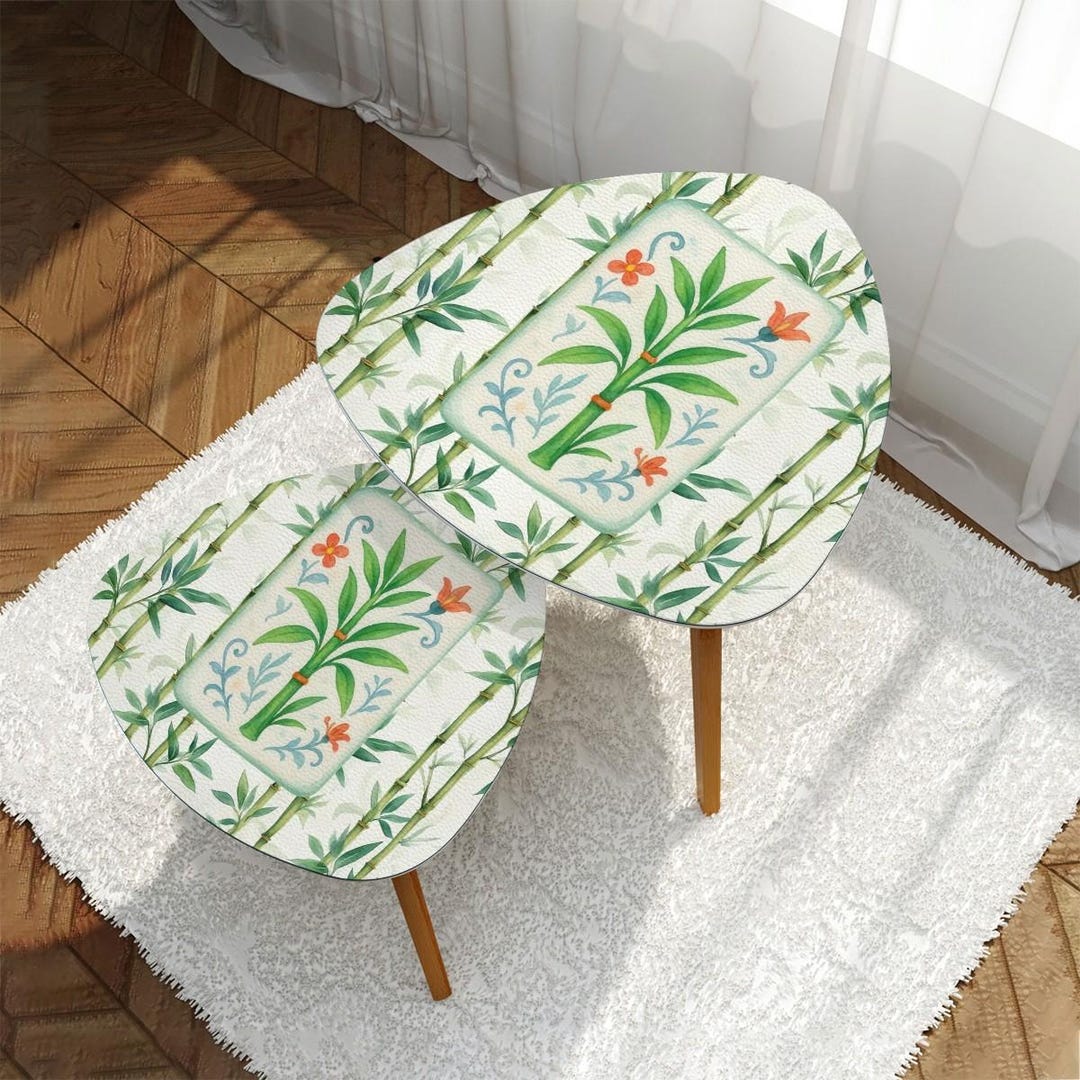 Bamboo Tree Side Tables: Modern Nesting Coffee Table Set - Etsy