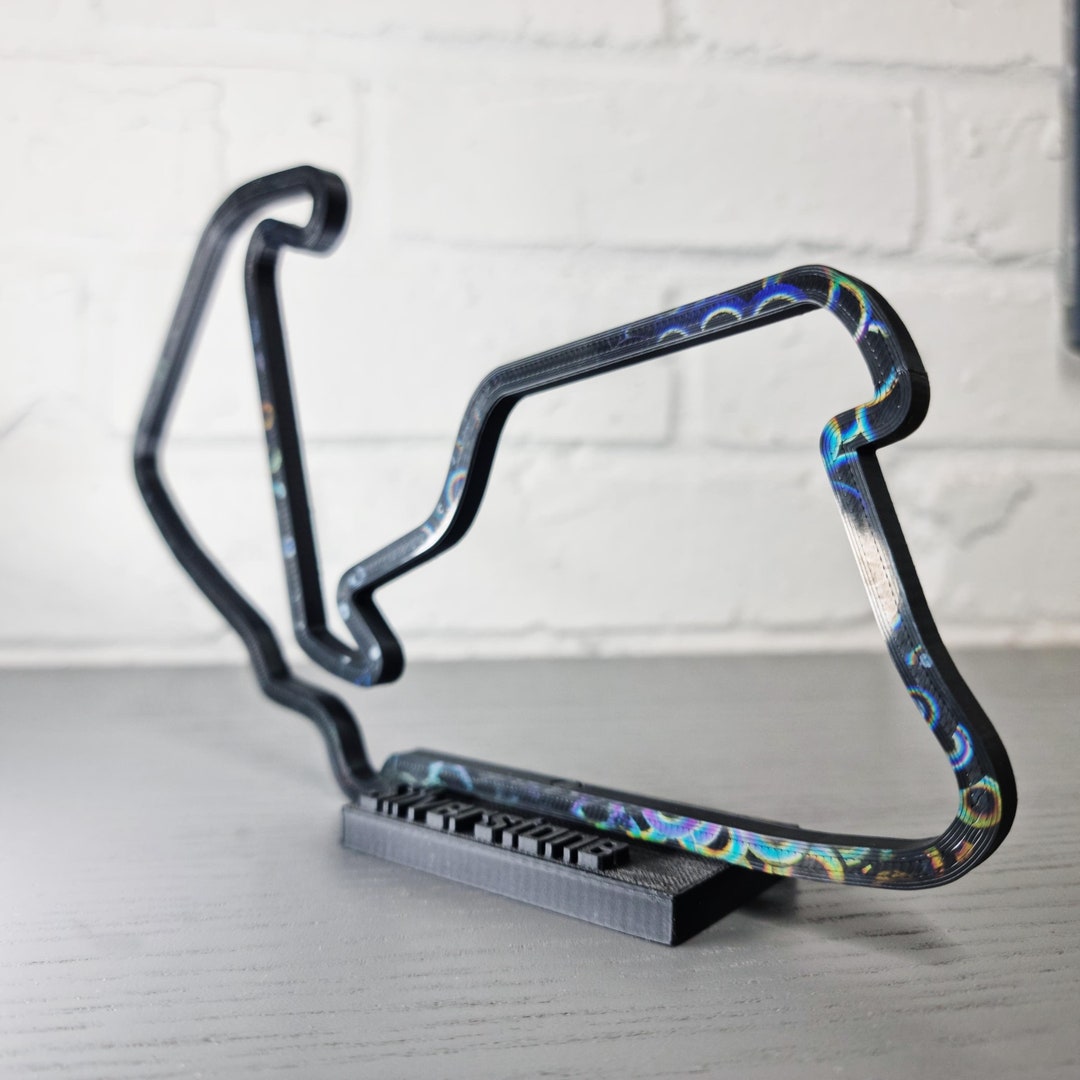Silverstone F1 Track 3D on Display Stand Unique Petrol Reflection ...