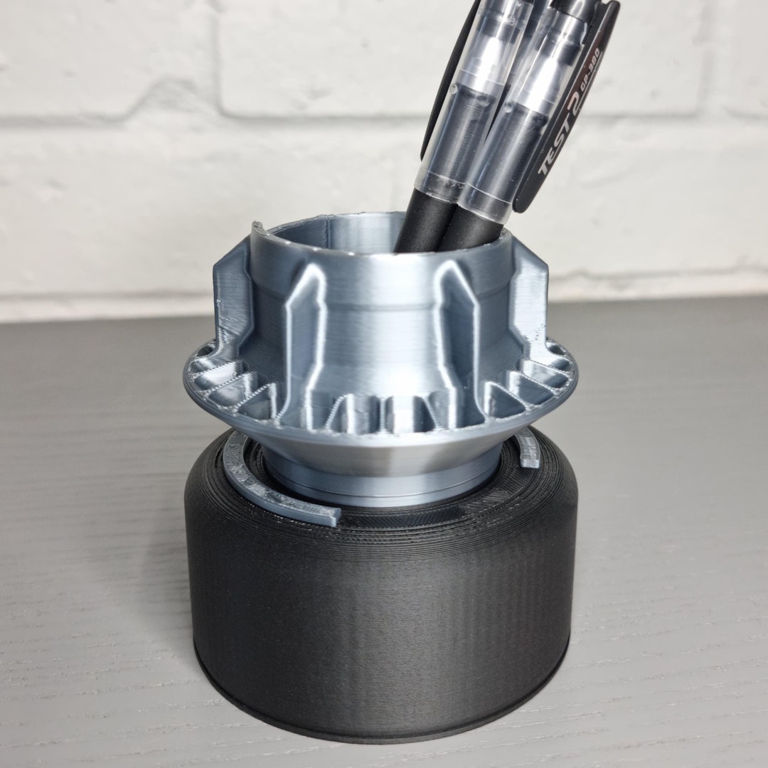 Formula 1 Wheel Nut Pen Pot, Black Slick Tyre Base Replica Locking ...