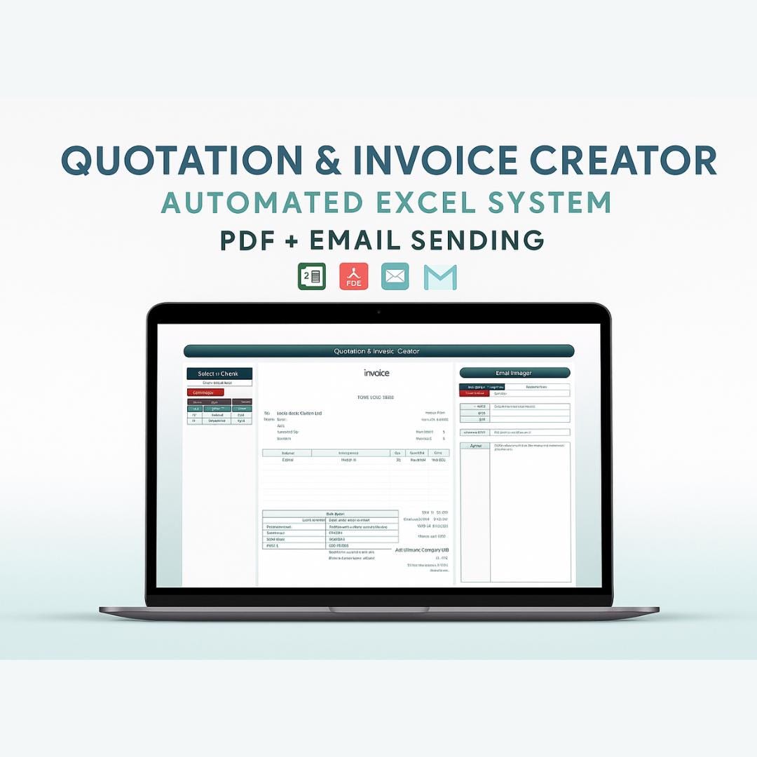 Professional Excel Invoice and Quotation Document: Automate Your Quotes ...