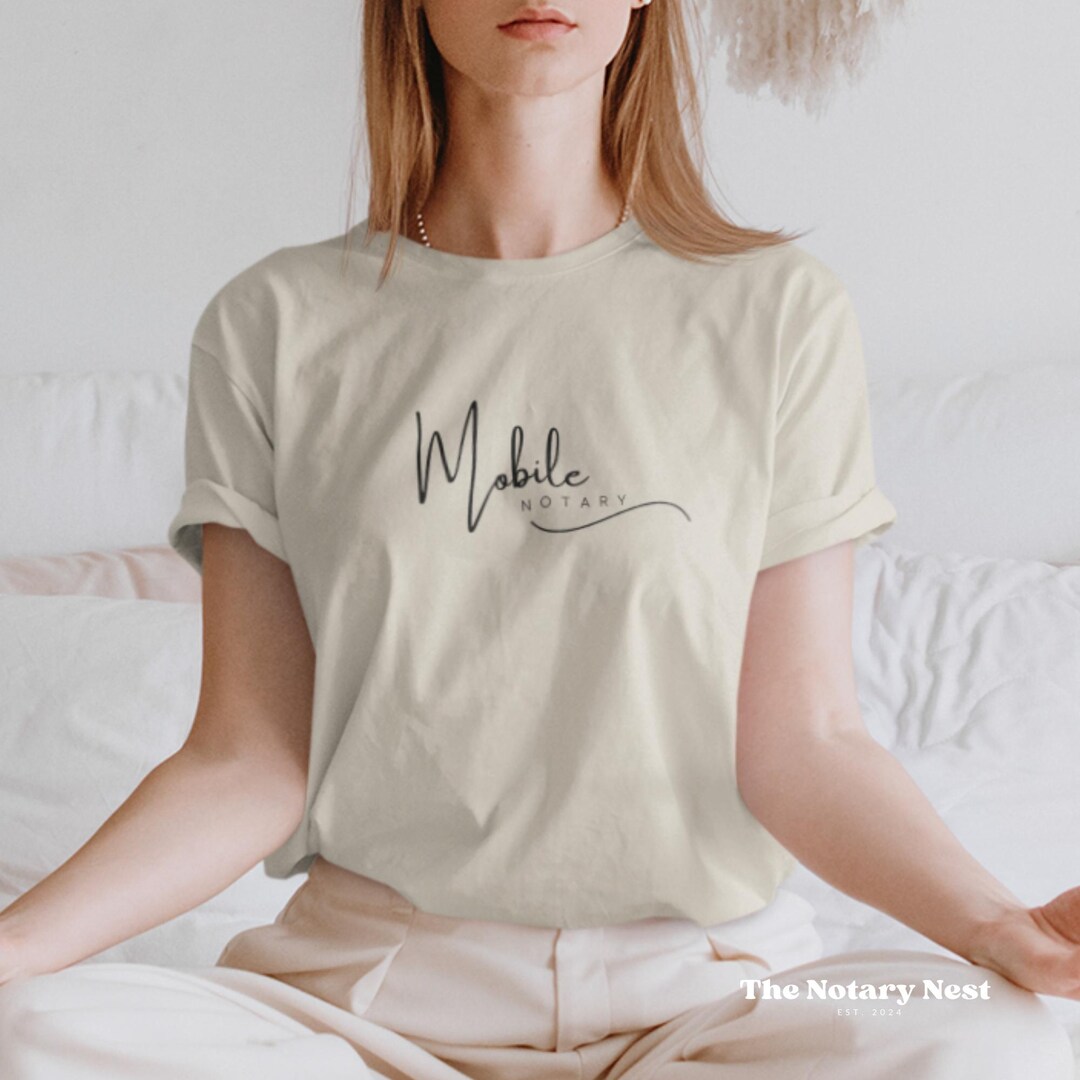 Mobile Notary Tshirt, Notary Apparel, Loan Signing Agent Apparel ...