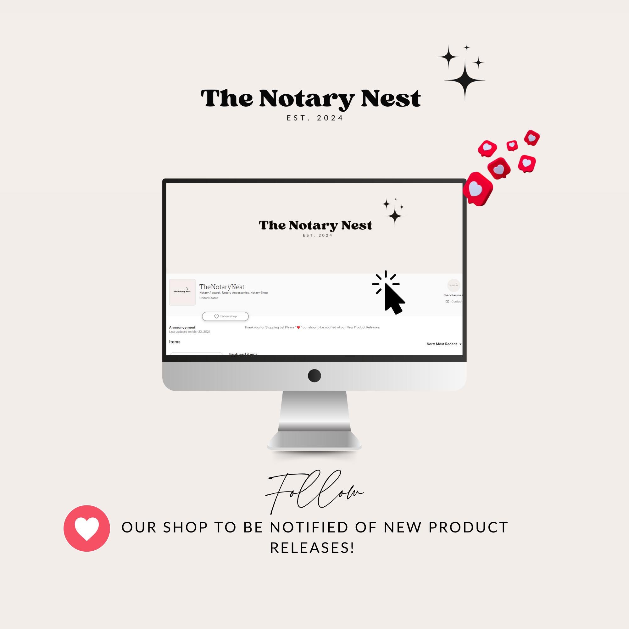 Mobile Notary Public Accessory Pouch Notary Bag Minimalist Notary Pouch ...