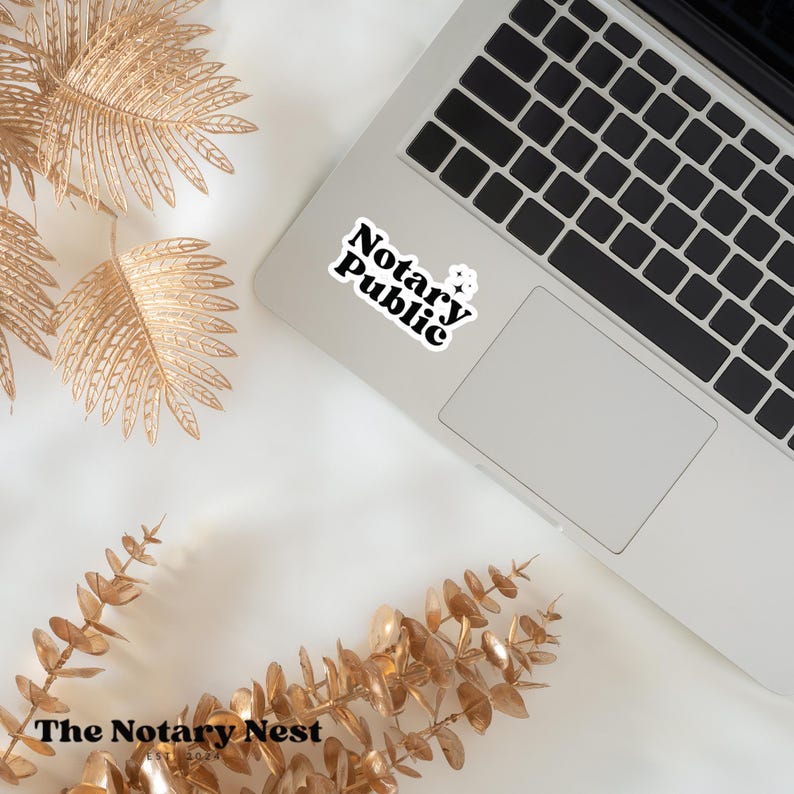 Retro Notary Sticker Notary Public Decal Aesthetic Notary Gift Mobile ...
