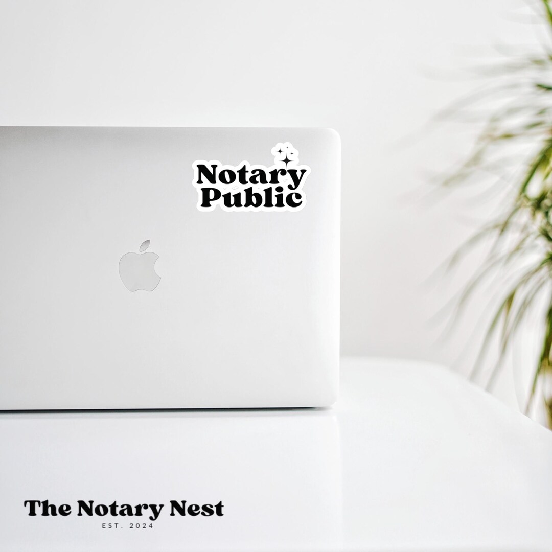Retro Notary Sticker Notary Public Decal Aesthetic Notary Gift Mobile ...