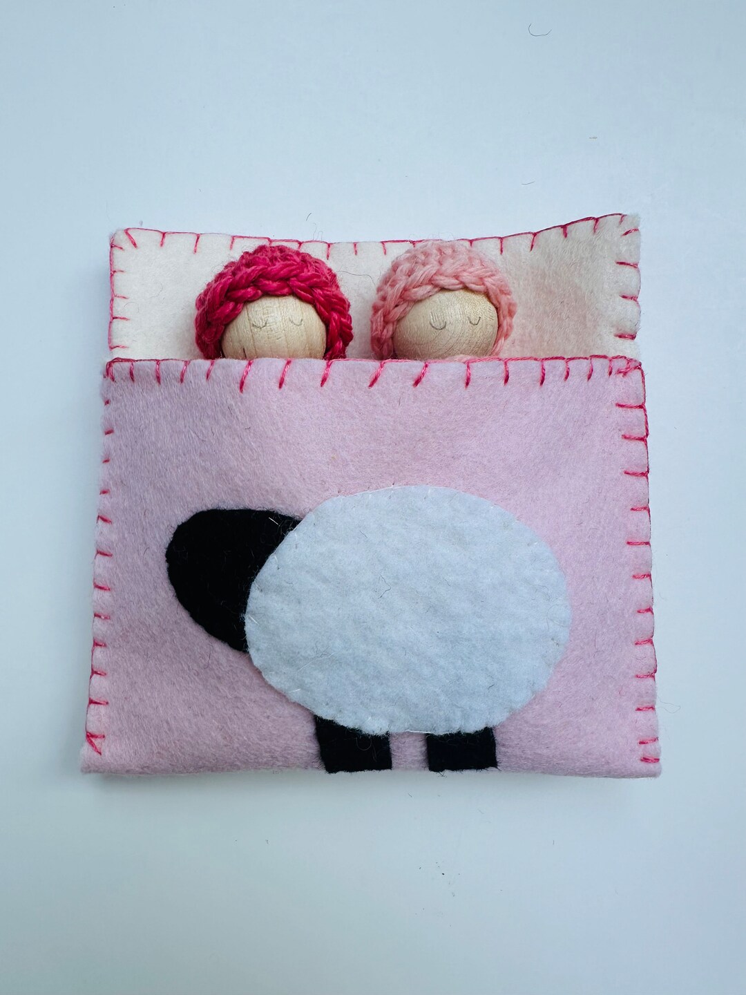 Peg Dolls in Wool Sleeping Bag Ready to Ship Waldorf Inspired. - Etsy