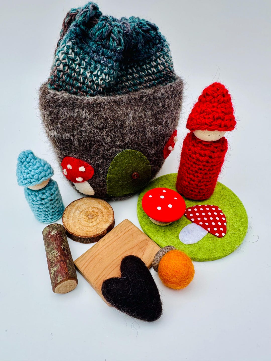 Woodland Gnome Play Set Waldorf Inspired Ready to Ship - Etsy