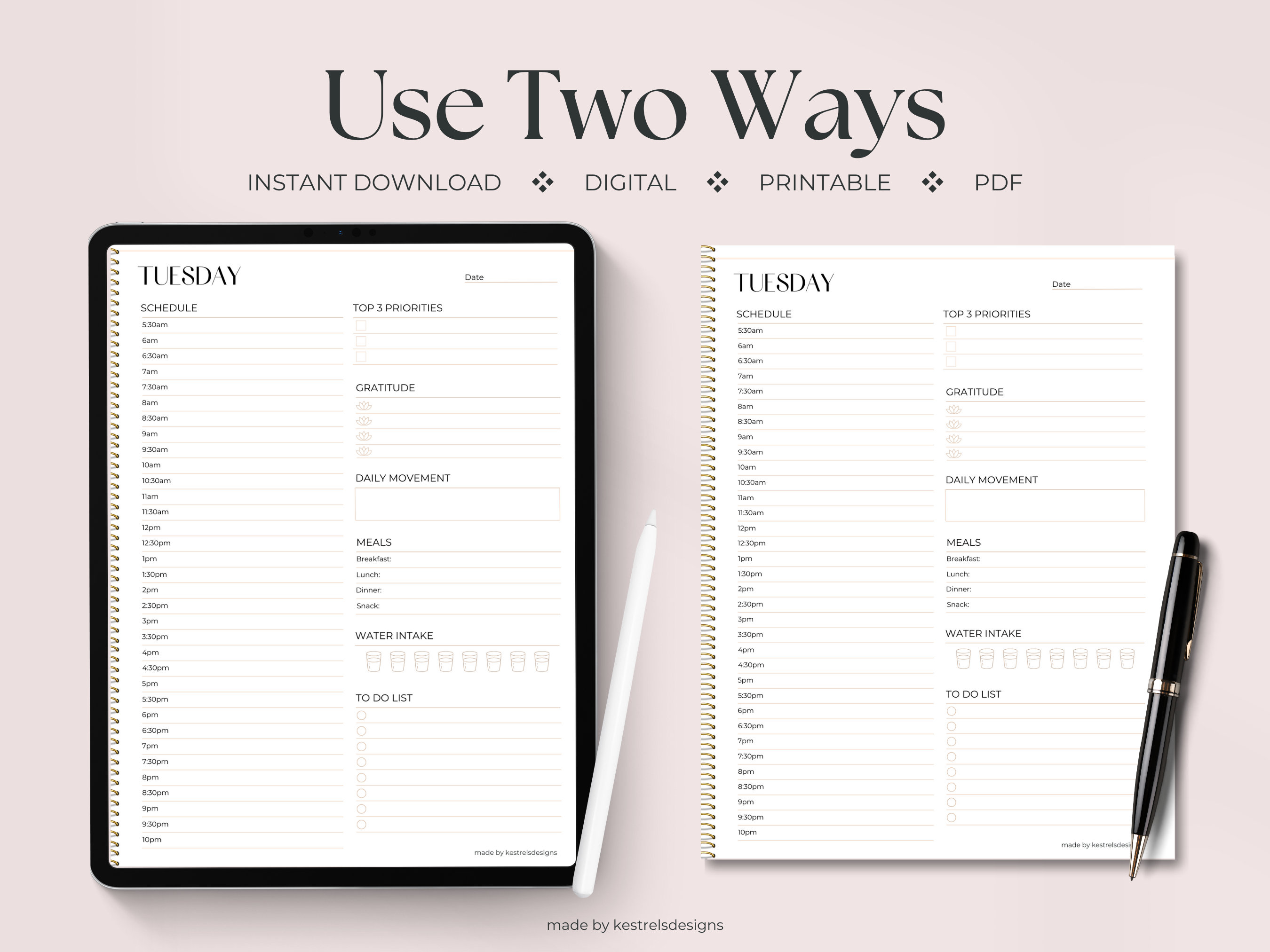 Digital Daily Planner | Goodnotes Planner | Printable Planner ...