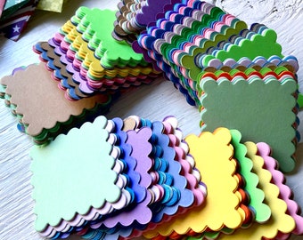 Scalloped Note Cards - Etsy