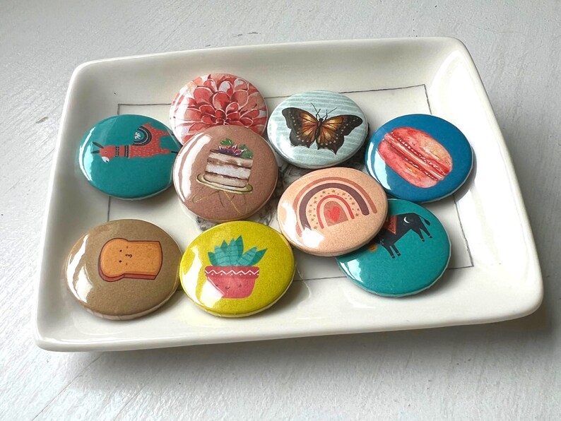 1 Inch Pin Back Button Badges Random Mixed Assortment Pack Of Etsy