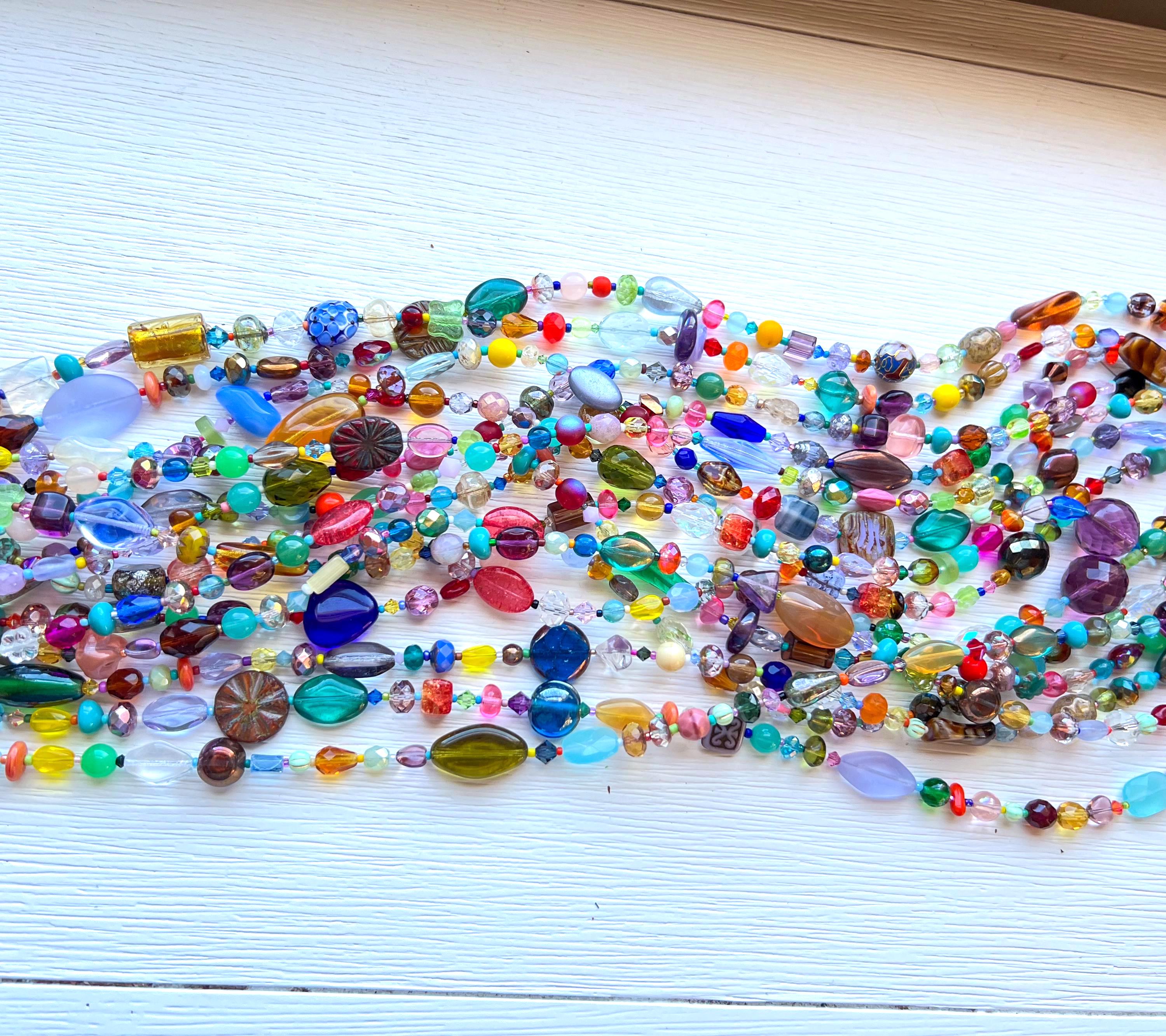 Glass Bead Curtain Window Hanging Decorative Strand Bohemian Style Room ...