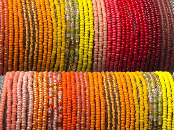 Single Strand Seed Bead Stretch Bracelet Beaded Stacking - Etsy