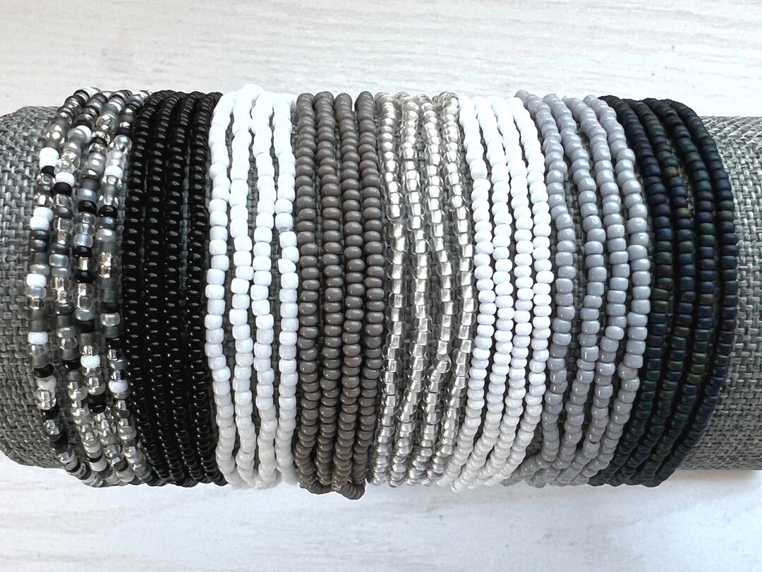 Seed Bead Stretch Bracelet Boho Beaded Stacking Friendship Bracelet ...