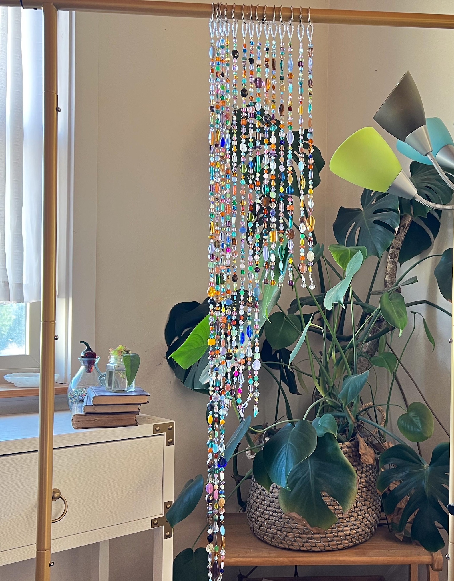 Glass Bead Curtain Window Hanging Decorative Strand Bohemian Style Room ...