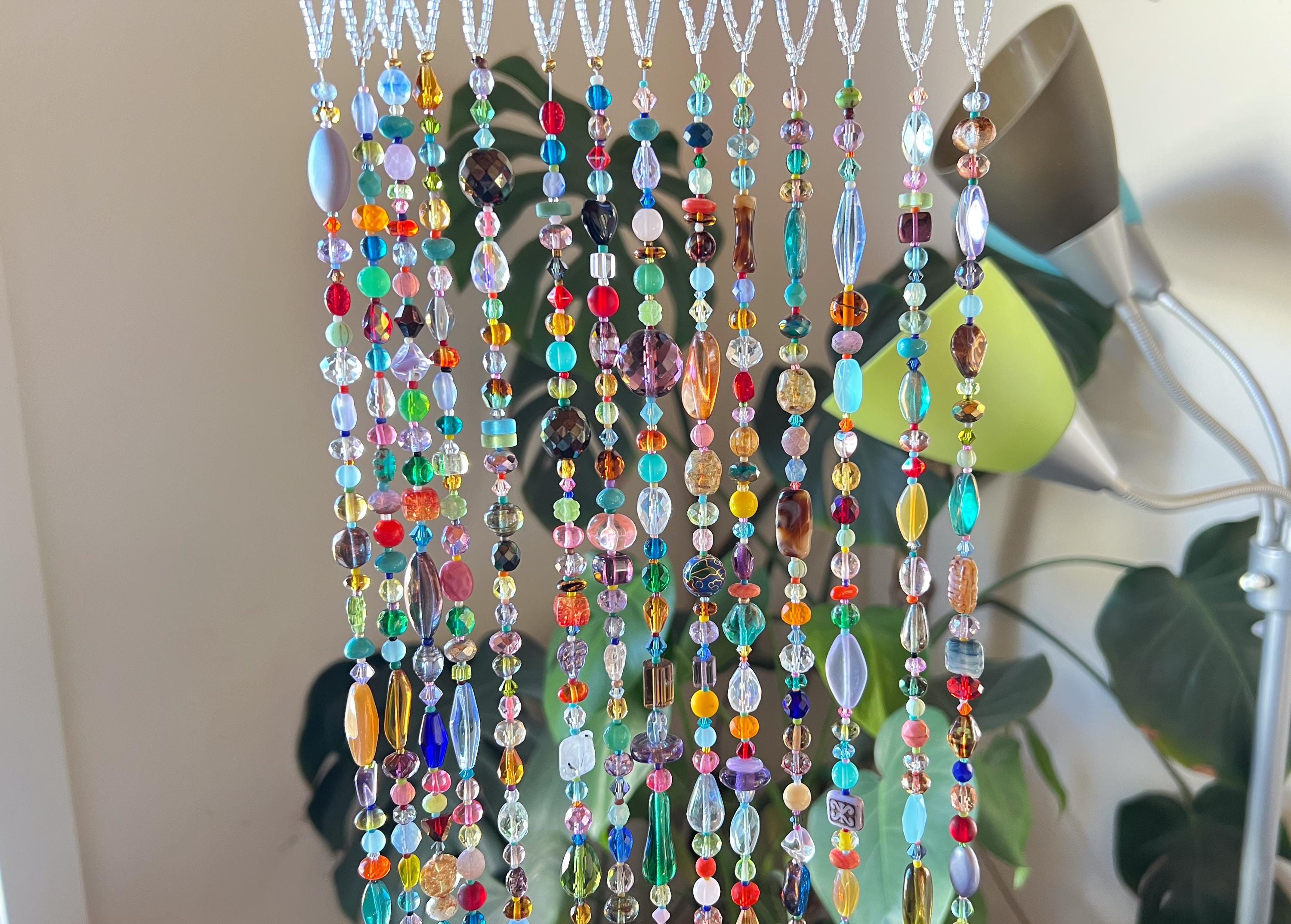 Glass Bead Curtain Window Hanging Decorative Strand Bohemian Style Room ...