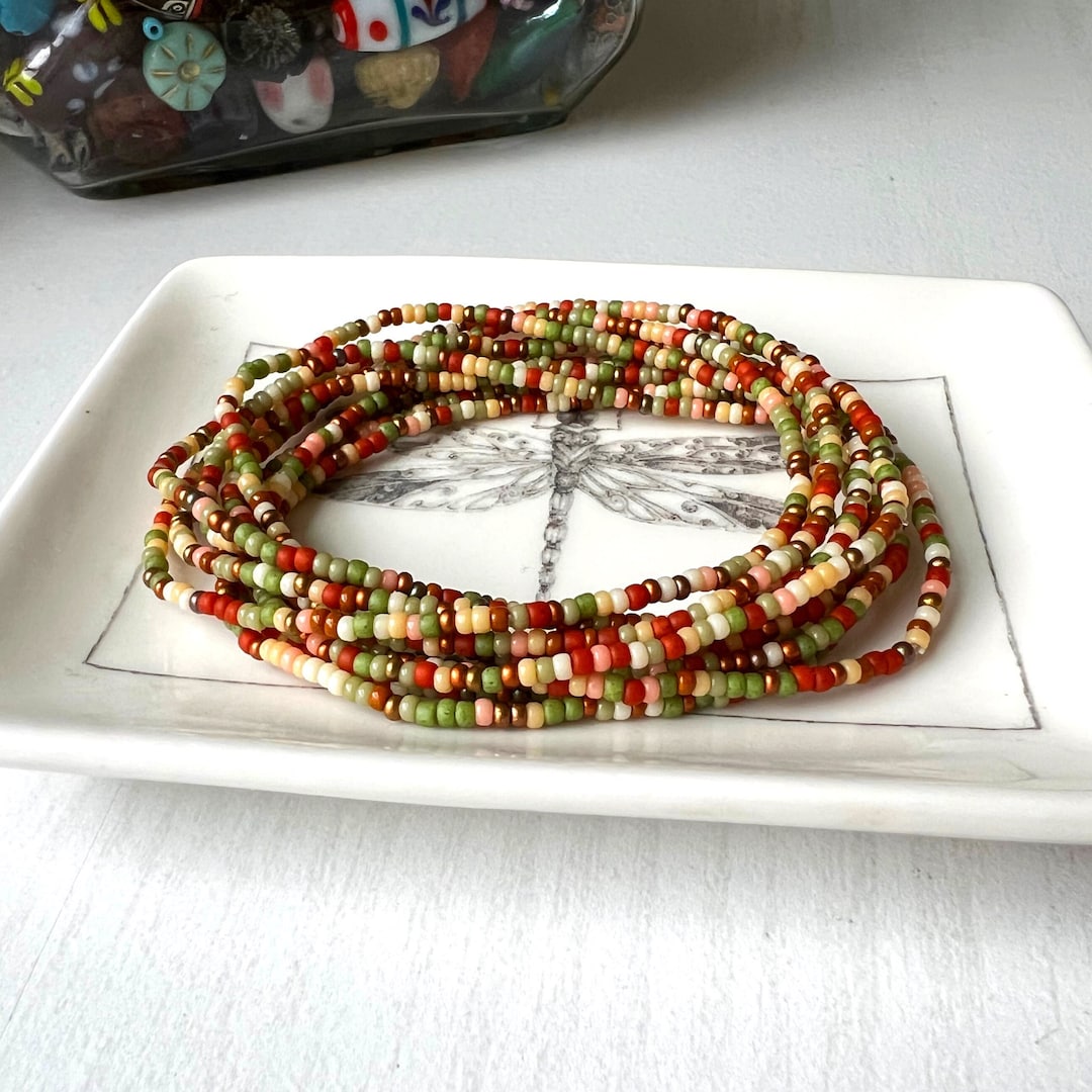 Seed Bead Stretch Bracelet Trendy Stacking Bracelet Gift for Her 2mm ...