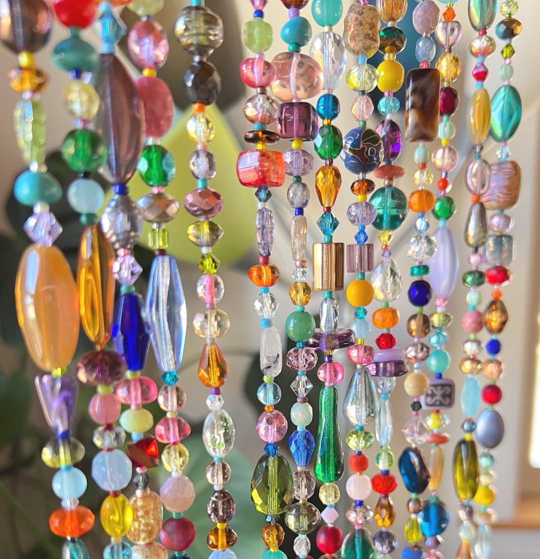 Glass Bead Curtain Window Hanging Decorative Strand Bohemian Style Room ...