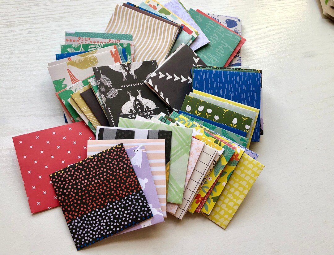 Mini Envelopes Small Square Patterned Envelopes Tiny - Etsy