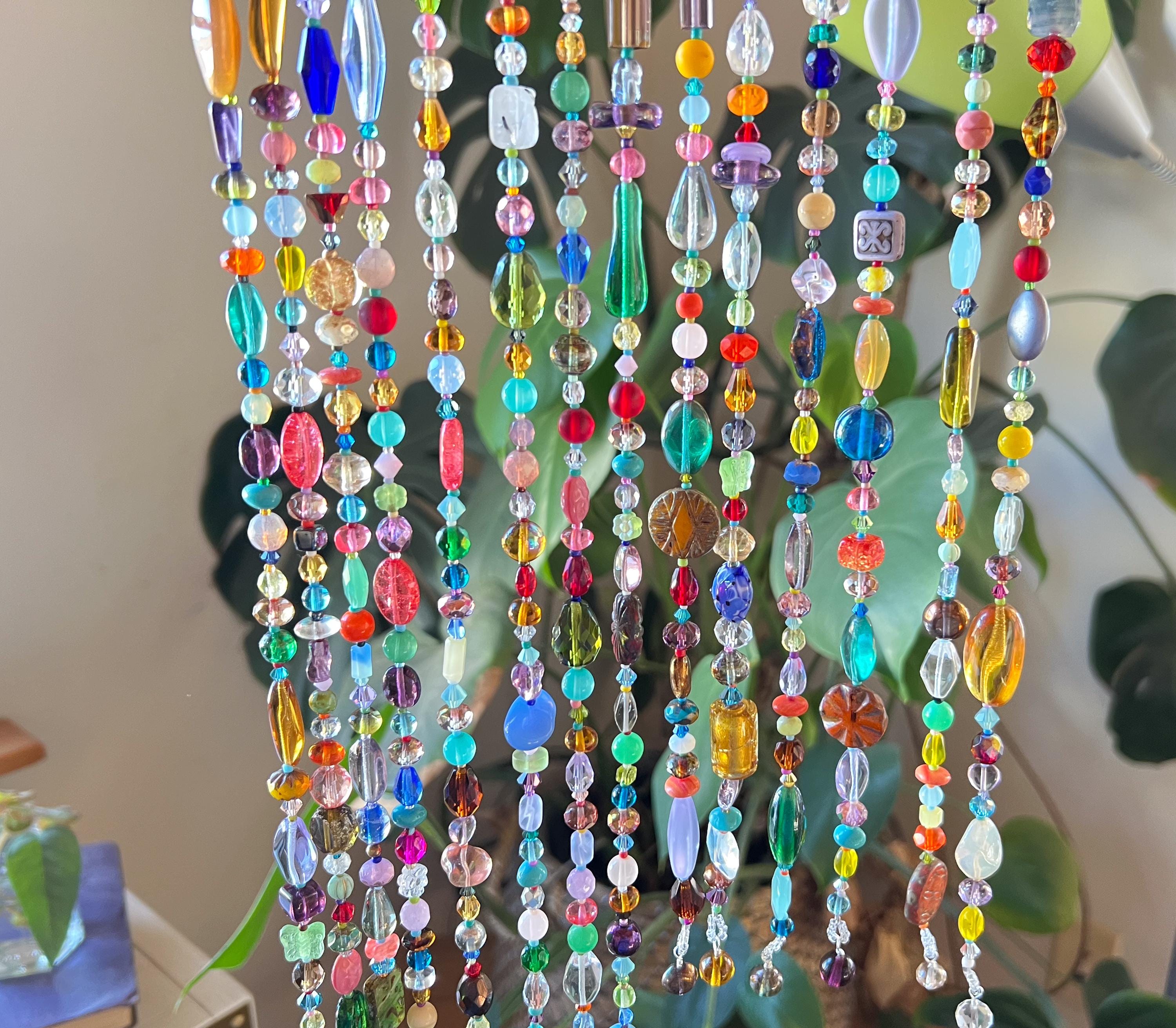 Glass Bead Curtain Window Hanging Decorative Strand Bohemian Style Room ...