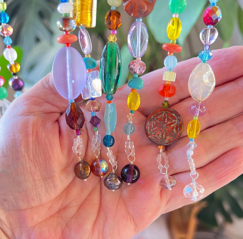Glass Bead Curtain Window Hanging Decorative Strand Bohemian Style Room ...