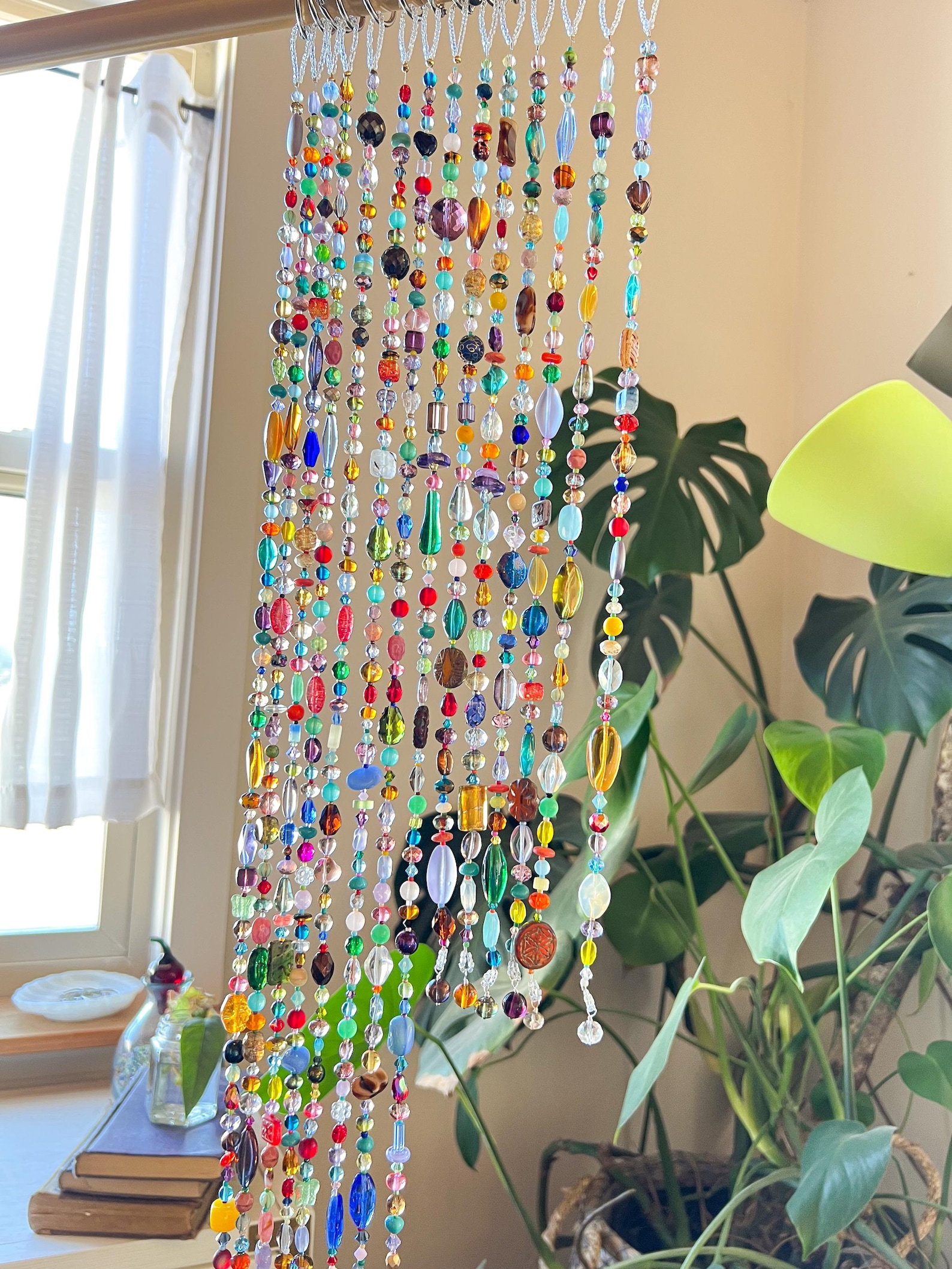 Glass Bead Curtain Window Hanging Decorative Strand Bohemian Style Room ...