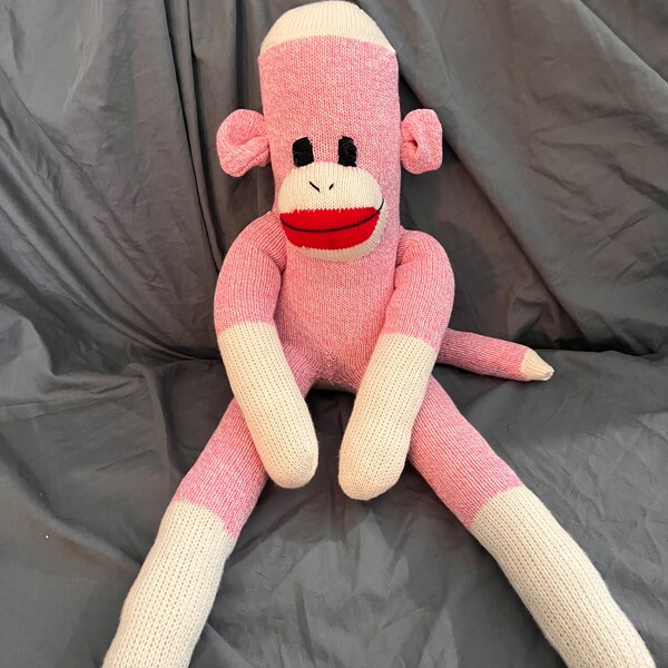 Pink Sock Monkey - Etsy