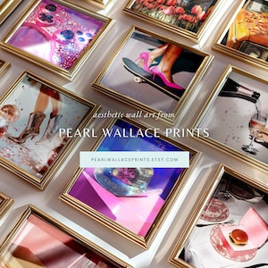 Pink French Fries Art Print, Preppy Kitchen Fast Food Wall Poster ...