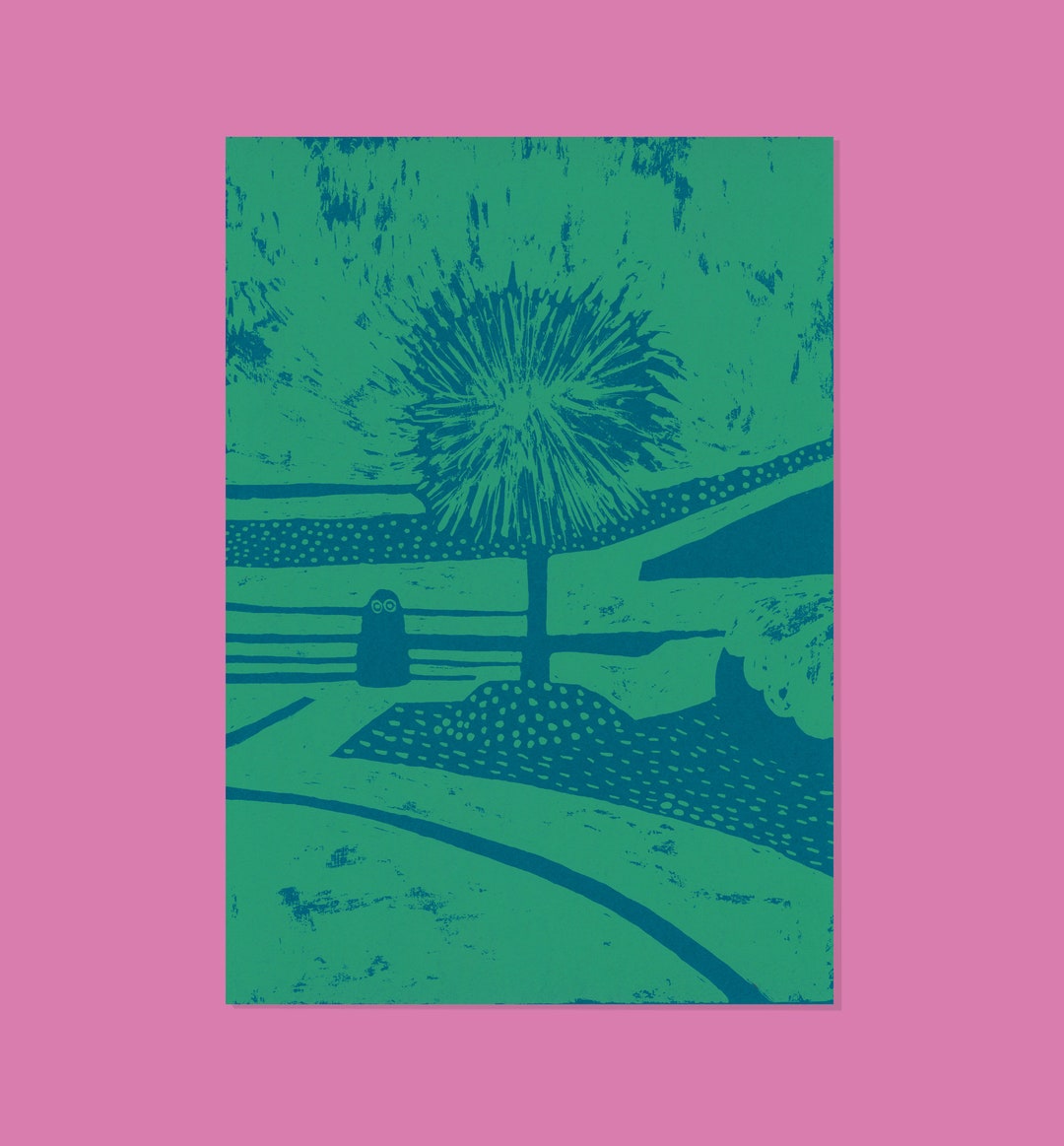 Palm Tree Screenprint A4 - Etsy