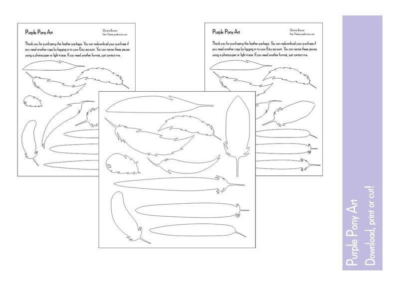 Feathers SVG Digital Die Cut Birds Feather Cutting File Clip | Etsy