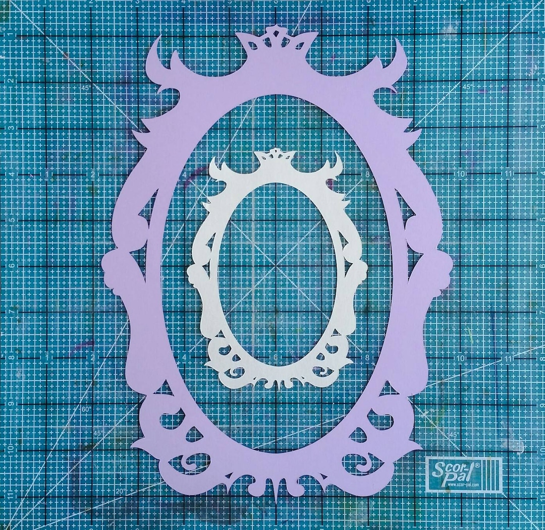 Ornate Frame Oval Cutting File Template for Scrapbooking, Stencils SVG ...