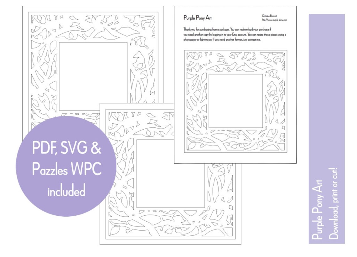 Tree Branch Square Frame Nature Border Woodland SVG Cutting - Etsy