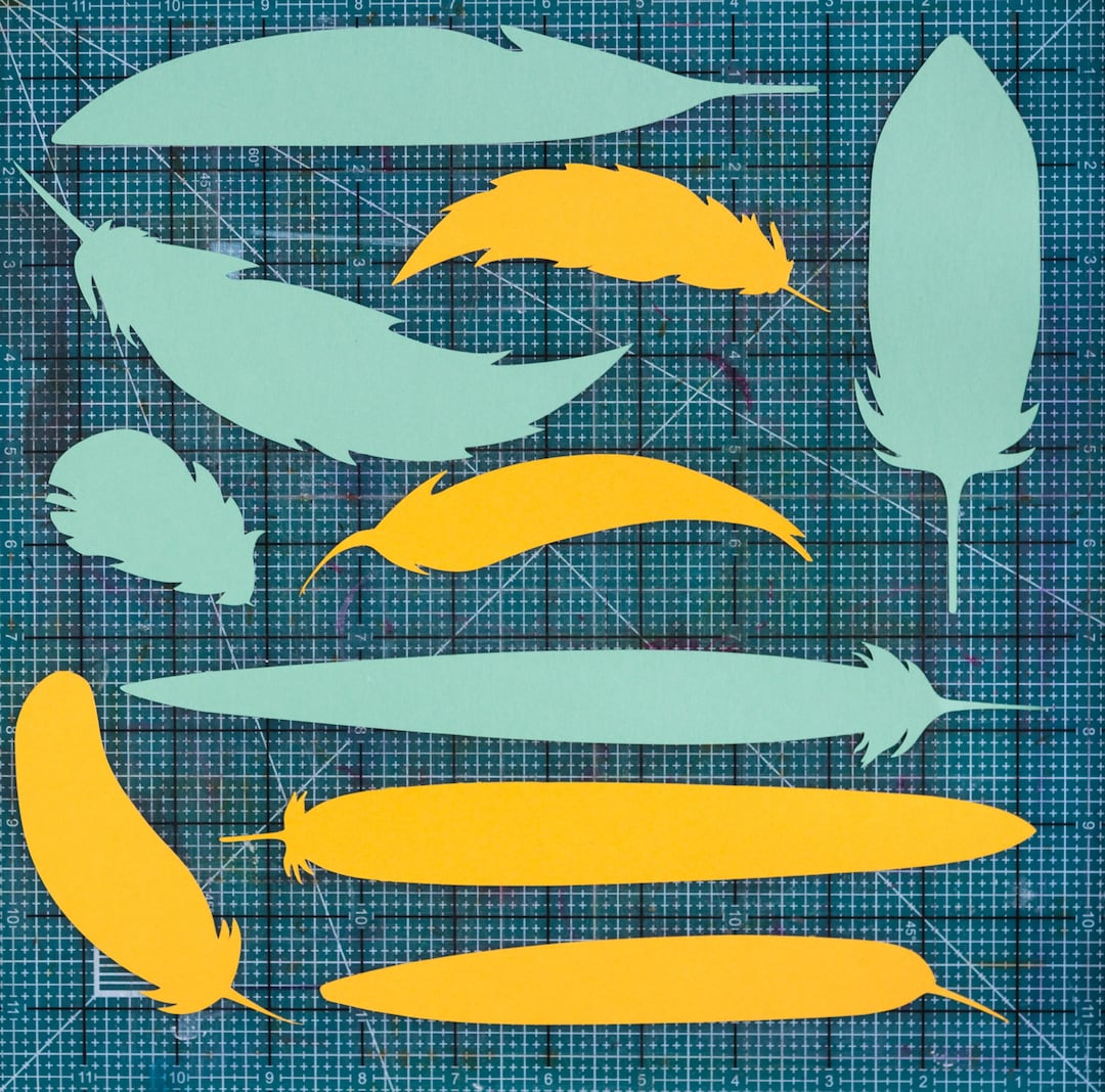 Feathers SVG Digital Die Cut, Birds Feather Cutting File, Clip Art ...