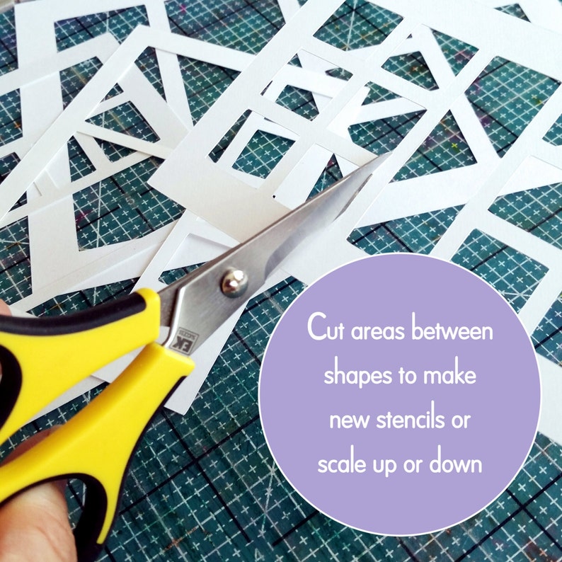 5x7 Grid Templates: Scrapbooking Cardmaking Stencil SVG (digital ...