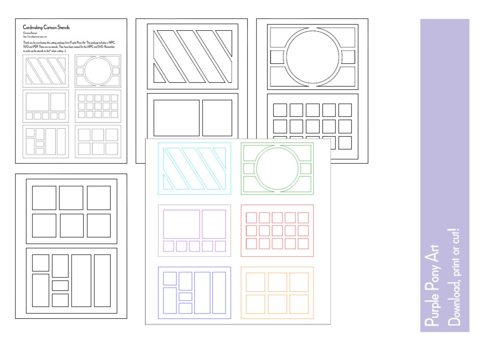 5x7 Scrapbooking or Cardmaking Layout Cutting Files | Etsy