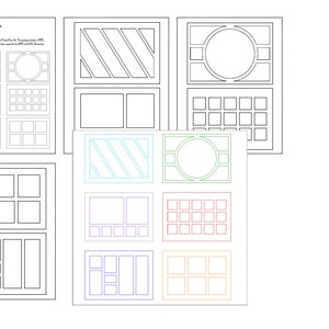 5x7" Scrapbooking or Cardmaking Layout Cutting Files, Stencil Sketches ...