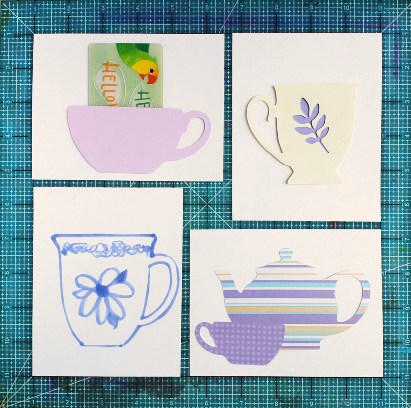 Teapots teacups SVG digital die cut cutting file Cricut PDF | Etsy