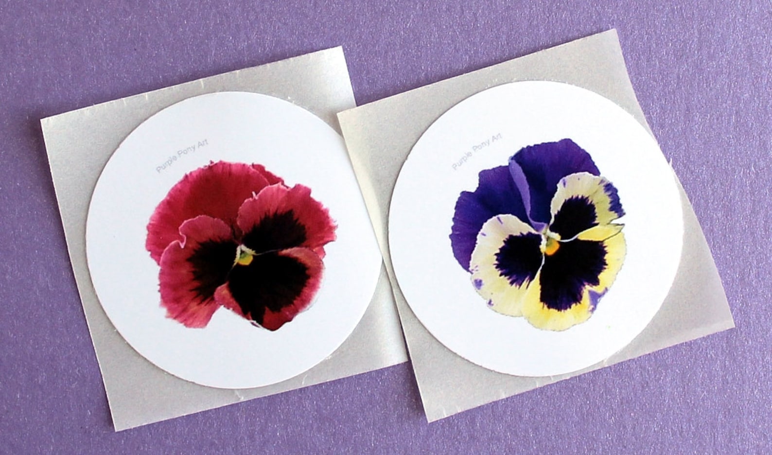Printable Pansy Stickers Floral Instant Download DIY - Etsy