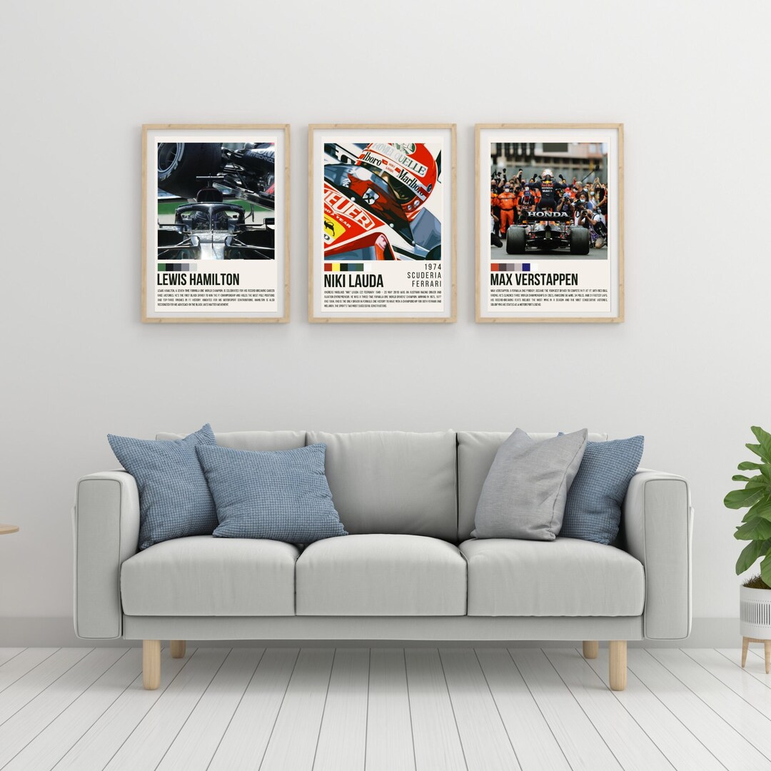 Formula One Poster Red Bull Racing, Max Verstappen, Niki Lauda, Custom ...