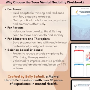 Mental Flexibility Workbook for Teens, CBT/DBT, Coping Skills (digital ...