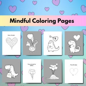 Rawr Means I Love YOU Toddler Coloring Pages Tracing Hearts and ...