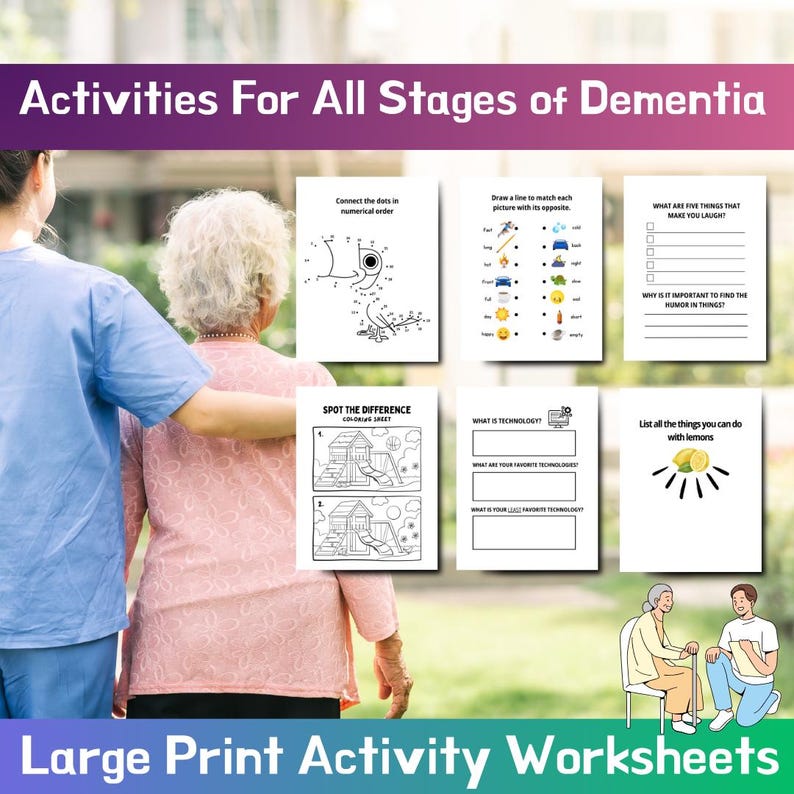 3-in-1 Senior Care Workbook Bundle | Cognitive Stimulation, Memory ...