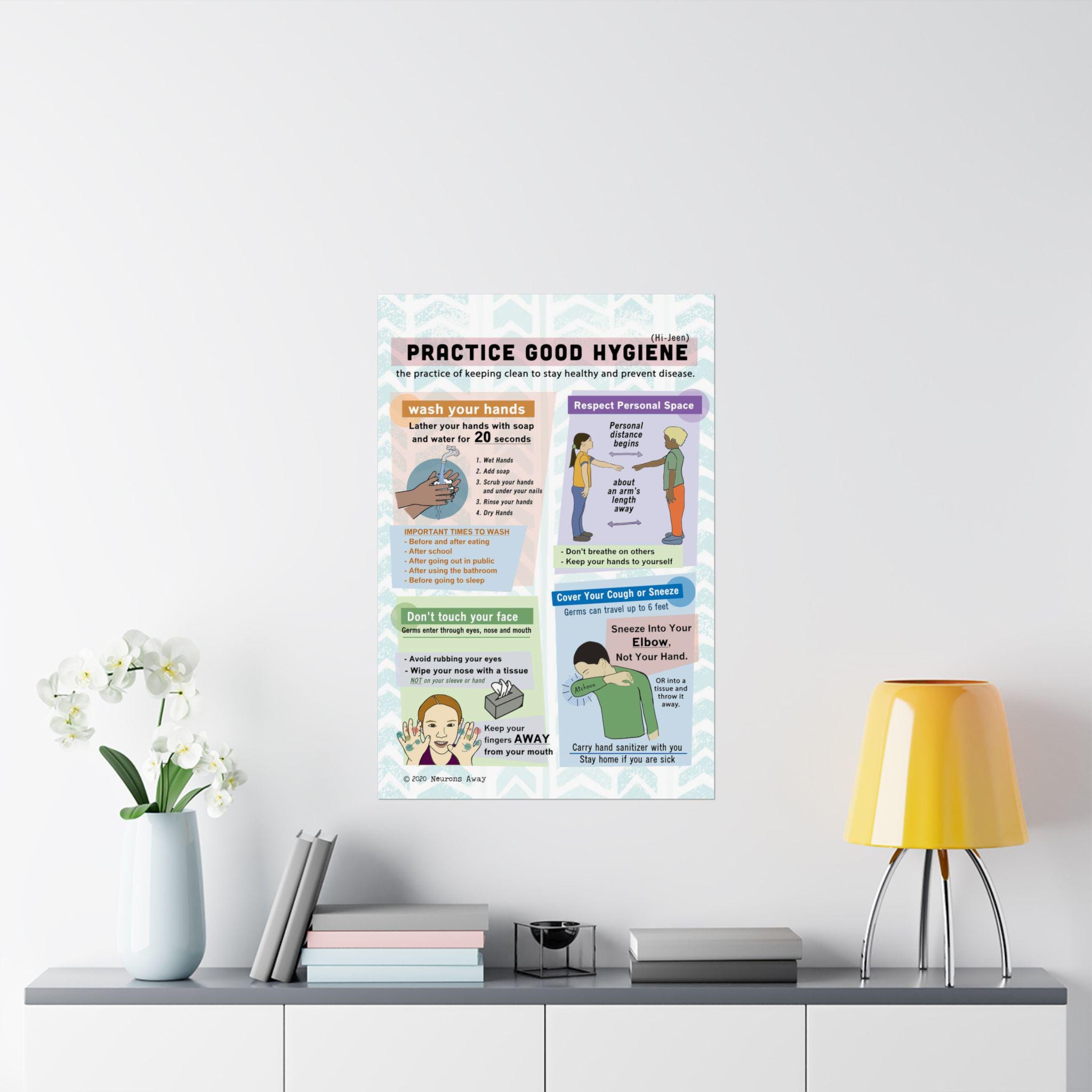 Kids Hygiene Poster, Wash Your Hands, Classroom Health Education - Etsy