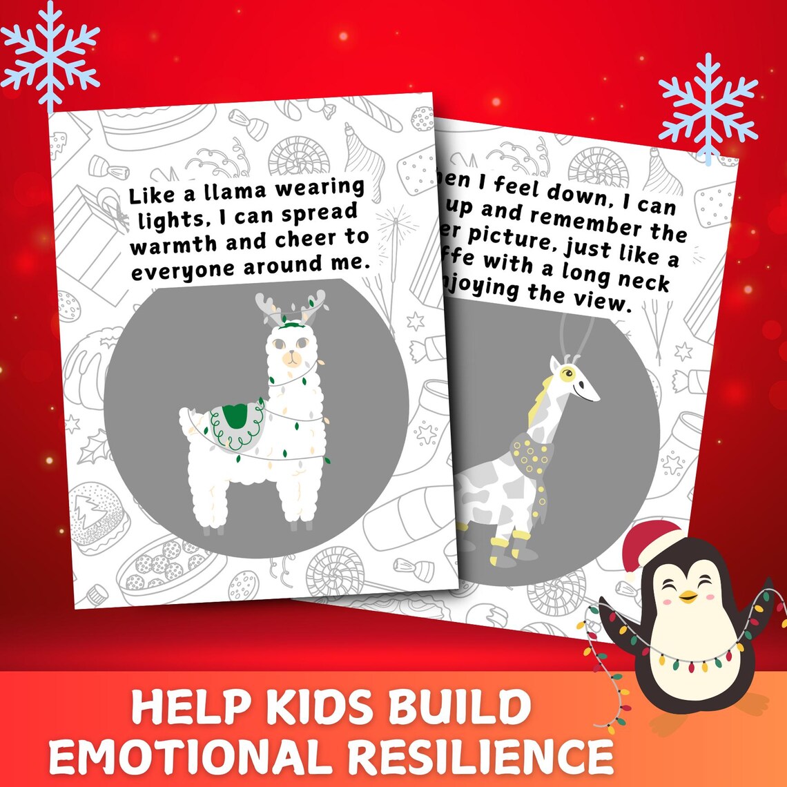 Christmas Therapy Coloring Sheets for Kids | DBT & CBT (printable) - Etsy